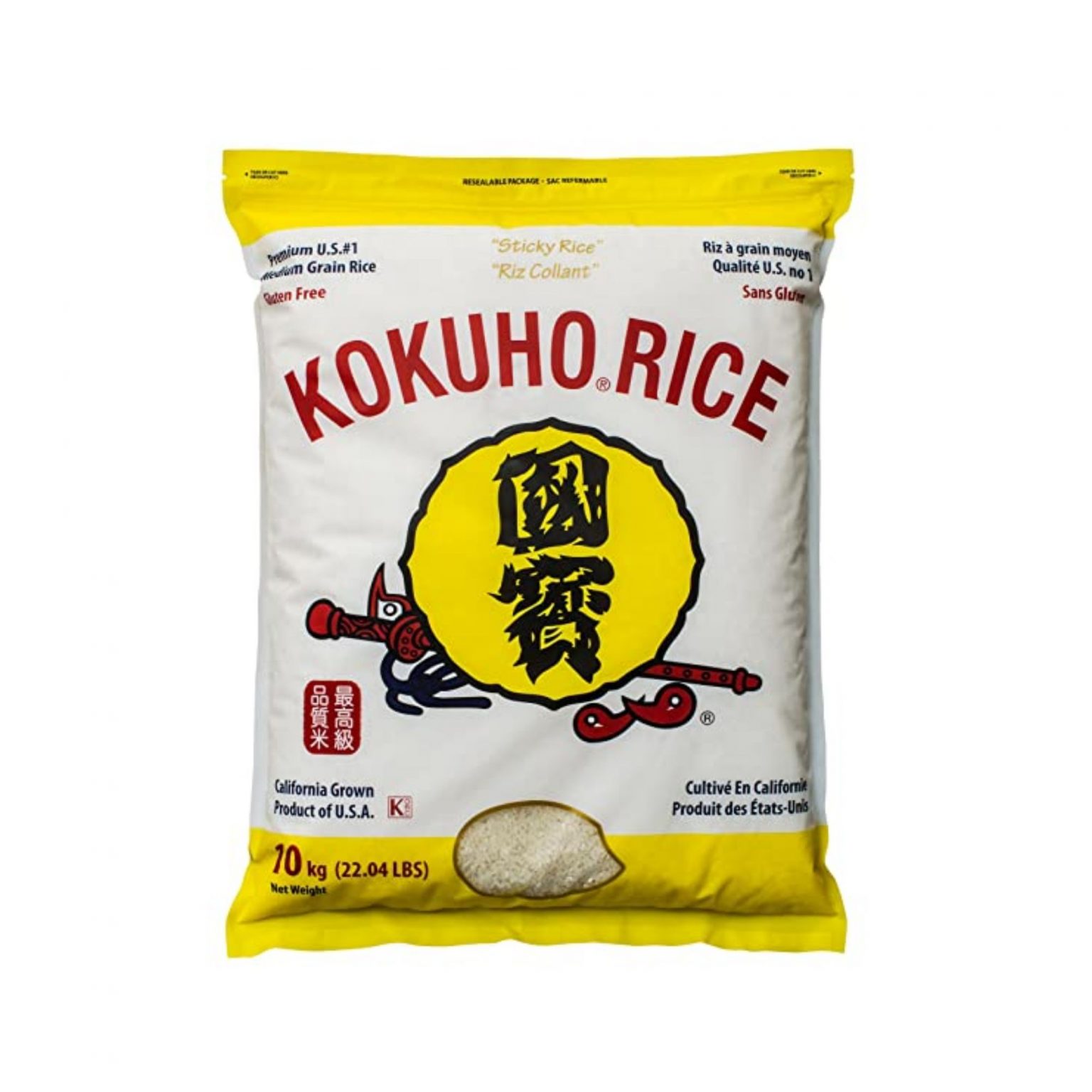 Us No. 1 Sushi Rice (Bag), 10kg | KOKUHO Rice California Grown Sushi ...